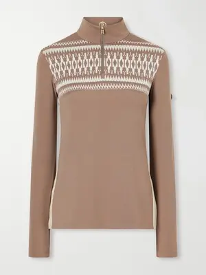 Bogner Joalyn Knit-detailed Jersey Base Layer - Brown
