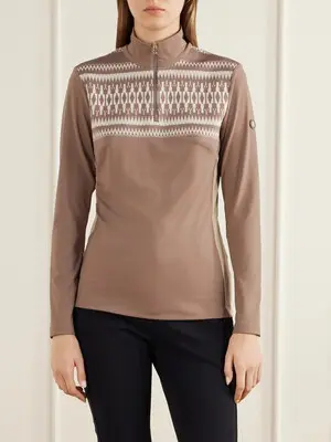 Bogner Joalyn Knit-detailed Jersey Base Layer - Brown