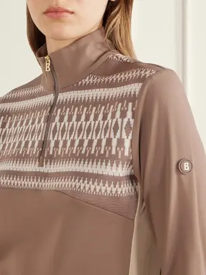 Bogner Joalyn Knit-detailed Jersey Base Layer - Brown