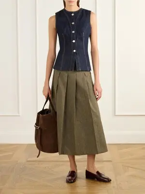 FRAME The Form Denim Vest - Blue