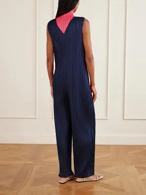 Issey Miyake September Plissé Jumpsuit - Blue