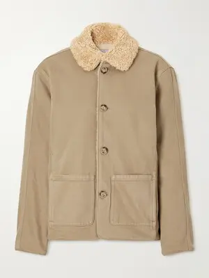Still Here Townes Reversible Plush And Denim Jacket