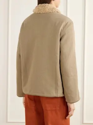Still Here Townes Reversible Plush And Denim Jacket
