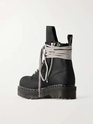 Rick Owens Dr. Martens Nubuck Ankle Boots