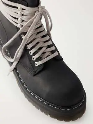 Rick Owens Dr. Martens Nubuck Ankle Boots