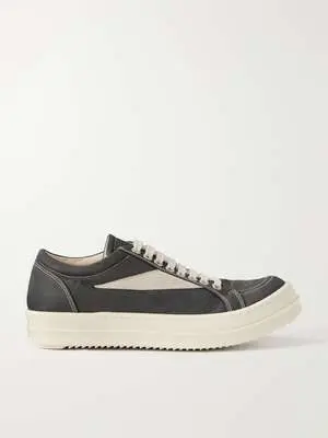 Rick Owens Vintage Suede-trimmed Shell Sneakers