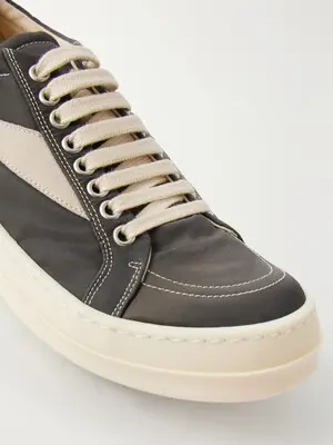 Rick Owens Vintage Suede-trimmed Shell Sneakers - Gray