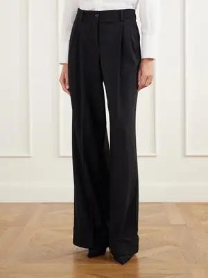 Dolce & Gabbana Wool Mid-rise Straight-leg Pants
