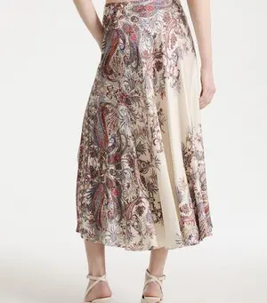 Marella Satin Paisley Print Skirt