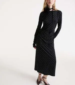 Marella Jersey Polka-dot Maxi Dress