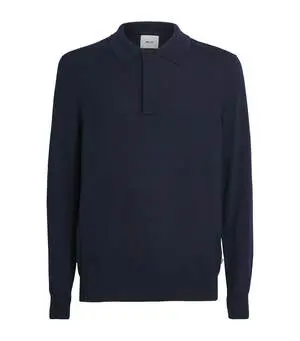 NN.07 Merino Wool Emerson Polo Sweater - Navy