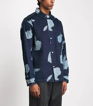 NN.07 Jacquard Floral Adwin Denim Overshirt