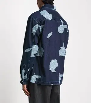 NN.07 Jacquard Floral Adwin Denim Overshirt