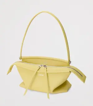 Loewe Small Leather Whisker Shoulder Bag - Ivory