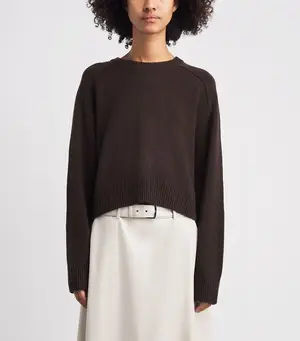 Soft Goat Cashmere Crew-neck Sweater