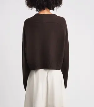 Soft Goat Cashmere Crew-neck Sweater