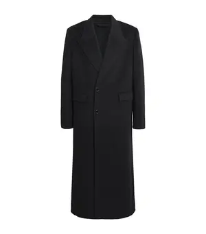 Séfr Wool-cashmere Overcoat - Black