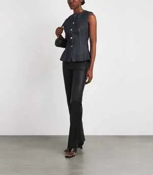 FRAME The Form Denim Vest - Navy