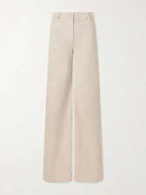 NILI LOTAN Florence Cotton-blend Corduroy Flared Pants