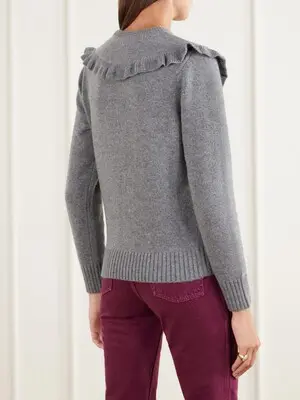 Chloé Ruffled Cashmere And Wool-blend Sweater
