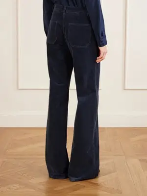 NILI LOTAN Florence Cotton-blend Corduroy Flared Pants