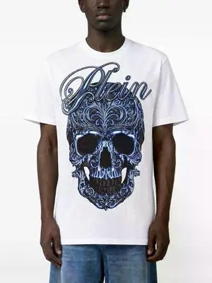 Philipp Plein Jersey T-shirt Skull Baroque - Black