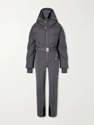 Cordova Ajax Belted Quilted Down Ski Suit - Gray