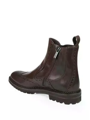 BALDININI Brogue-detail Leather Boots