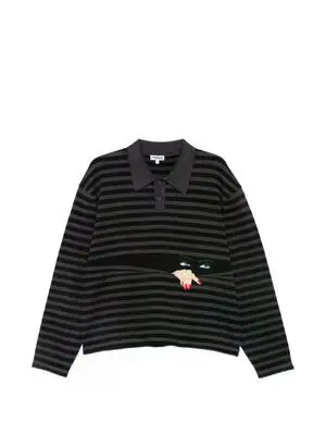 HOUSE OF ERRORS Striped-pattern Polo Shirt