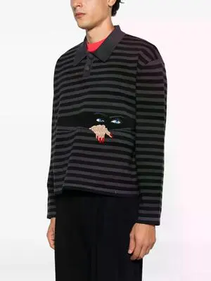 HOUSE OF ERRORS Striped-pattern Polo Shirt