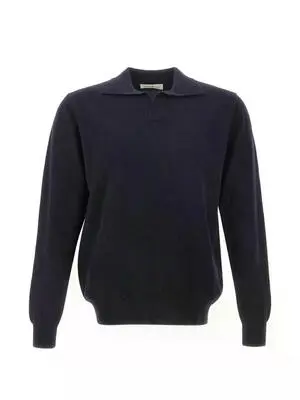 DELLA CIANA Knit Long-sleeve Polo Shirt