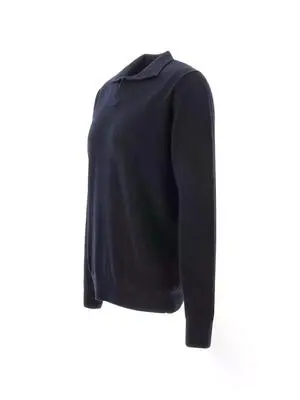 DELLA CIANA Knit Long-sleeve Polo Shirt