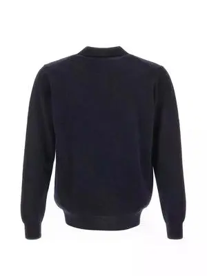 DELLA CIANA Knit Long-sleeve Polo Shirt