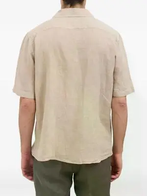DANIELE ALESSANDRINI Linen Bowling Shirt