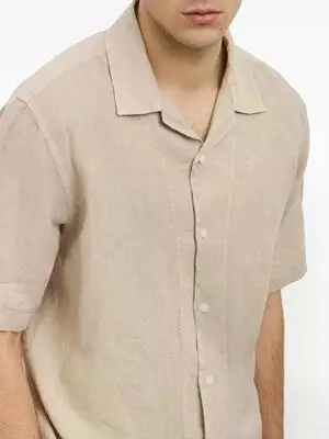 DANIELE ALESSANDRINI Linen Bowling Shirt