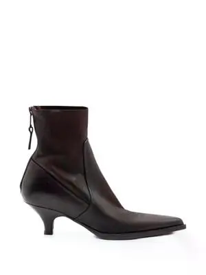 Elena Iachi Thais Boston Tapered-toe Spool-heel Ankle Boots - Brown