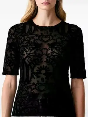 FRACOMINA Velvet-flocked T-shirt