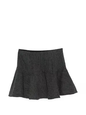 GANNI Pinstripe Mini Skirt - Grey