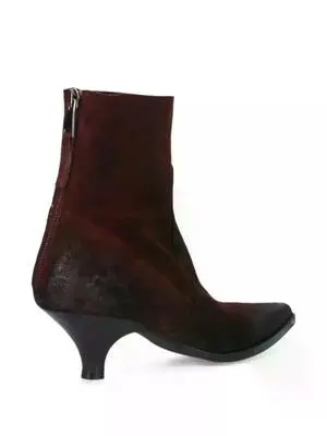 Elena Iachi Thais Suede Back-zip Ankle Boots