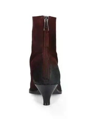 Elena Iachi Thais Suede Back-zip Ankle Boots