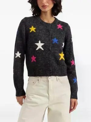 Chinti & Parker Star-intarsia Round-neck Cardigan