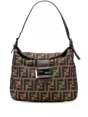 Fendi 20th Century Zucca Canvas Double Flap Shoulder Bag