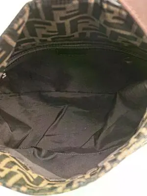 Fendi 20th Century Zucca Canvas Double Flap Shoulder Bag