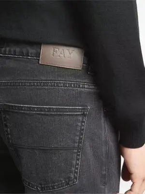 FAY Logo-patch Five-pocket Jeans