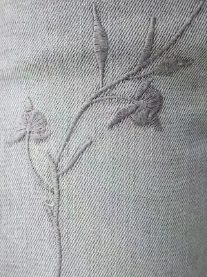 FRACOMINA Floral-embroidered Straight-leg Jeans