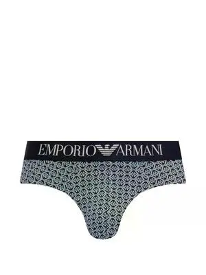 Emporio Armani Logo-waistband Briefs - Blue