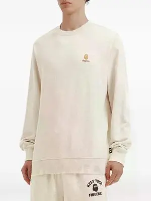 FINGERCROXX Bigfoot Logo-embroidered Sweatshirt - Neutrals
