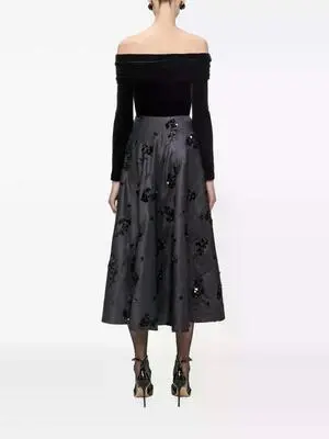 NISSA Off-shoulder Embellished Mini Dress