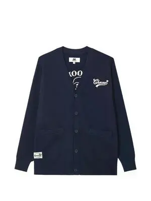 CHOCOOLATE Graphic-patch Cardigan - Blue
