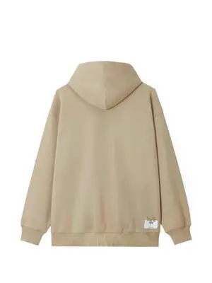 Izzue Slogan-embroidered Zip-up Hoodie